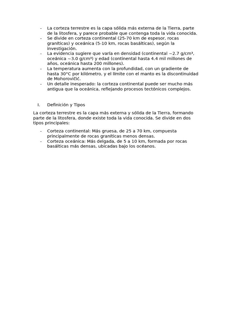 División de la Corteza Terrestre | PDF