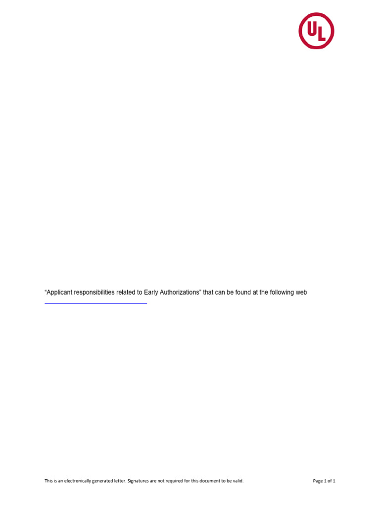 UL Mark Authorization Notice | PDF
