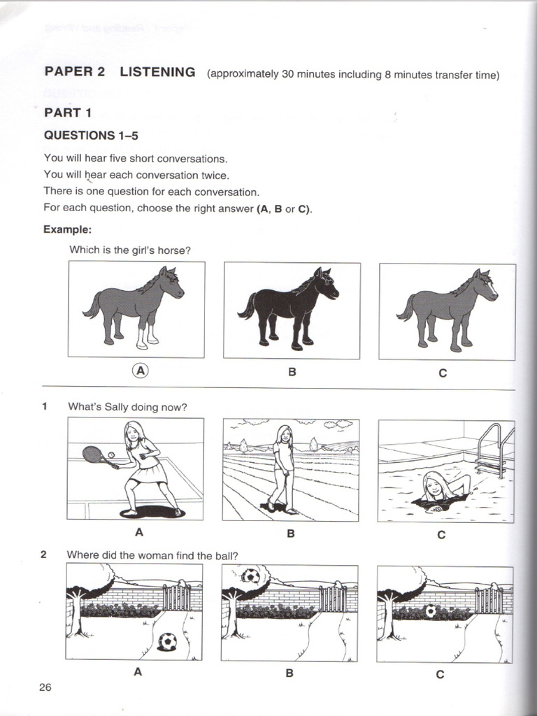 Ket For SCH 1 - Paper 2 Listening | PDF