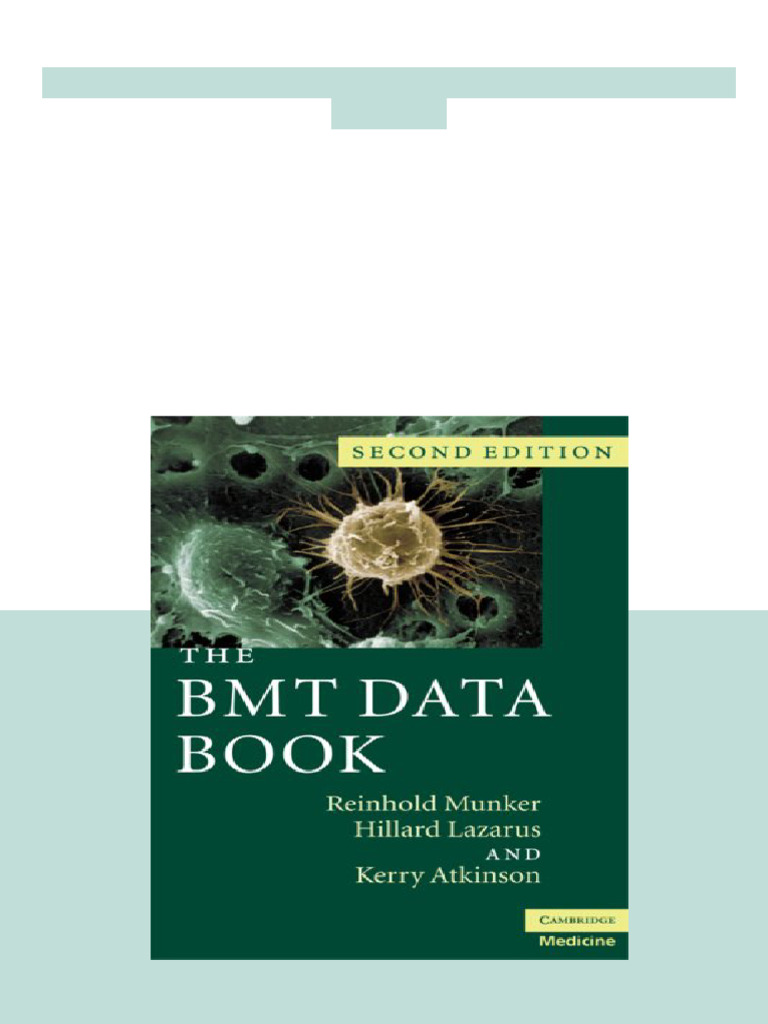 The BMT Data Book Second Edition Reinhold Munker pdf version | PDF | Haematopoiesis ...