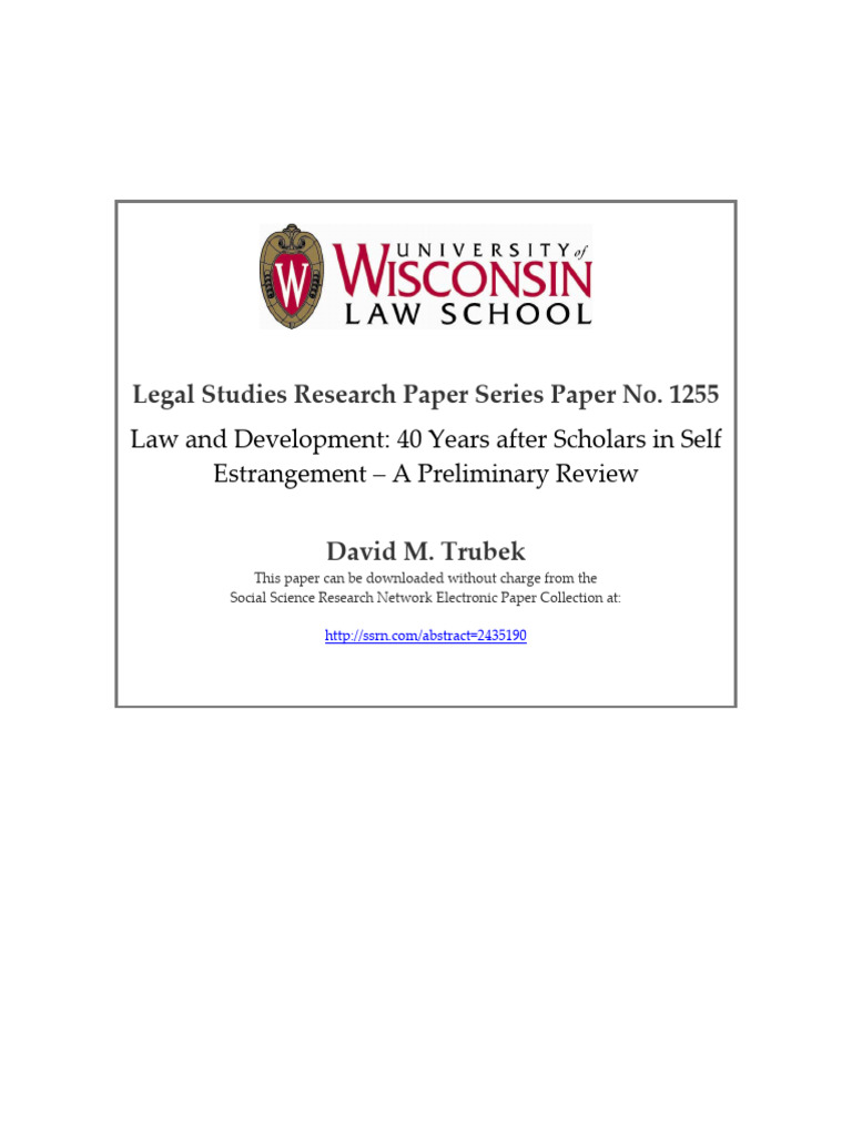 David Trubek | PDF | Capitalism | Social Sciences