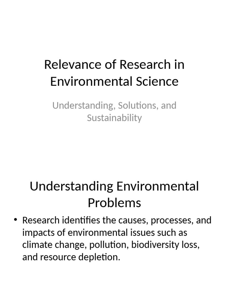 Relevance_of_Research_in_Environmental_Science | PDF