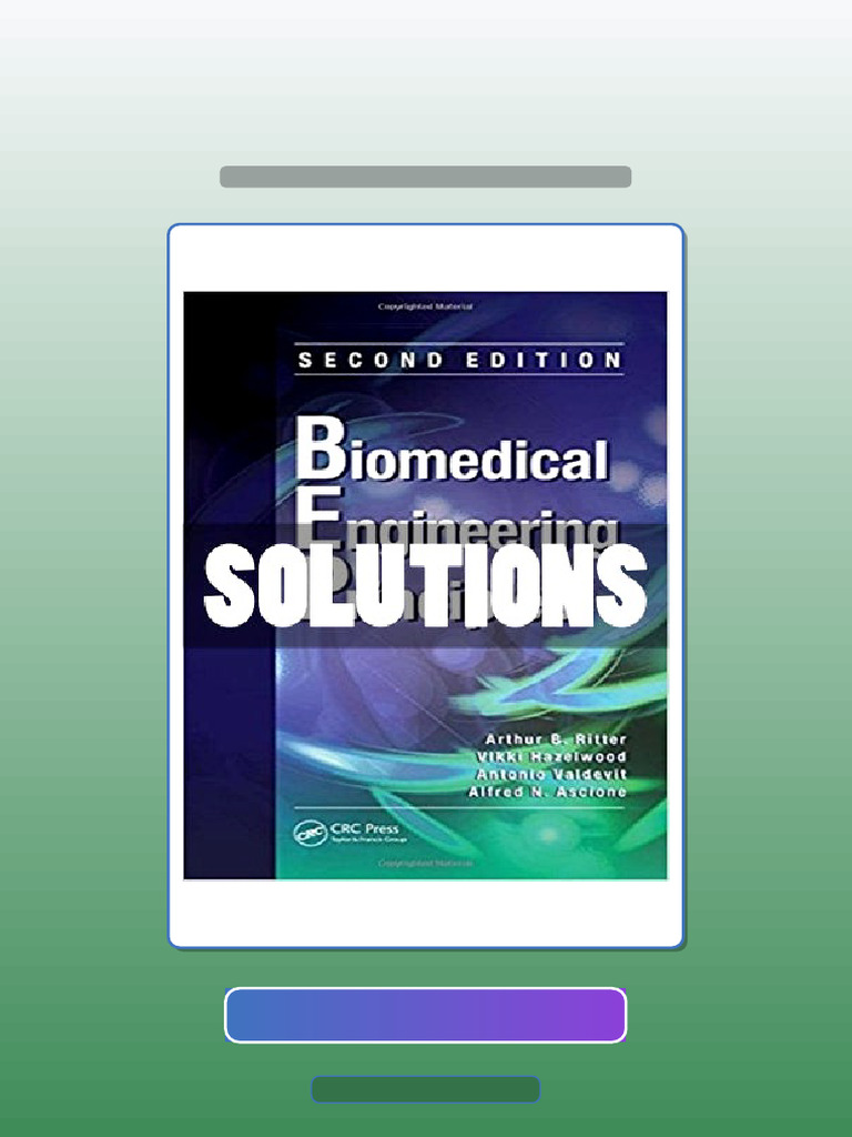Ultimate Bundle Biomedical Engineering Principles 2 Ed Ritter Ebook and ...
