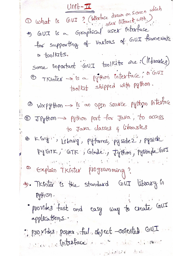 Python Unit 4 PDF Short Cut | PDF