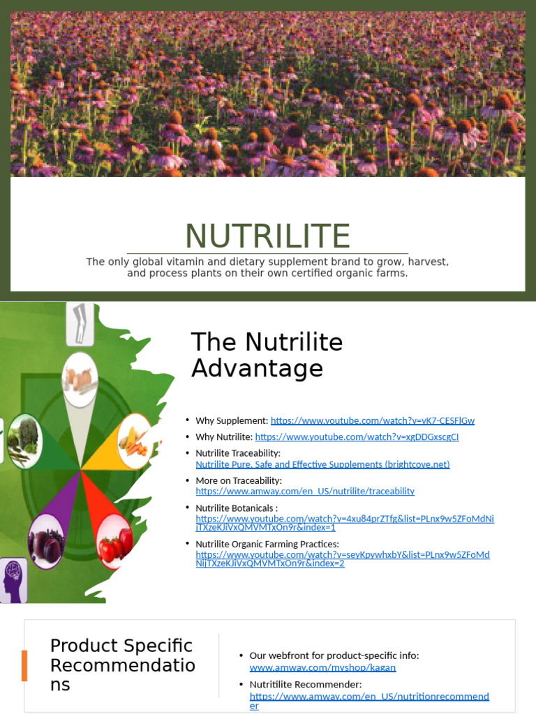 The Nutrilite Difference Pdf