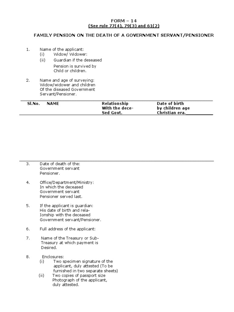 Family Pension Application Form Guide | PDF | Politics | Social Science