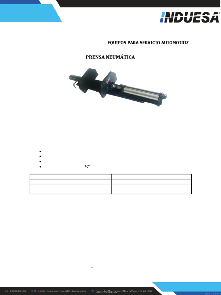 Prensa Neumatica | PDF