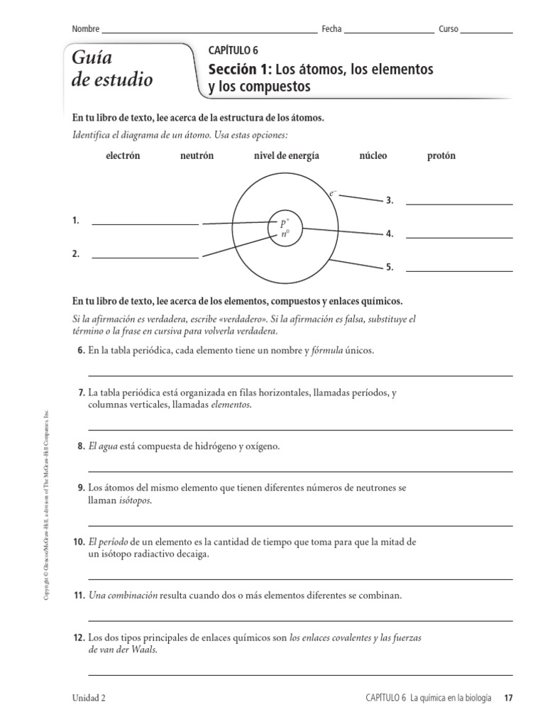 Atomos Elementos y Compuestos | PDF | Lípido | Química