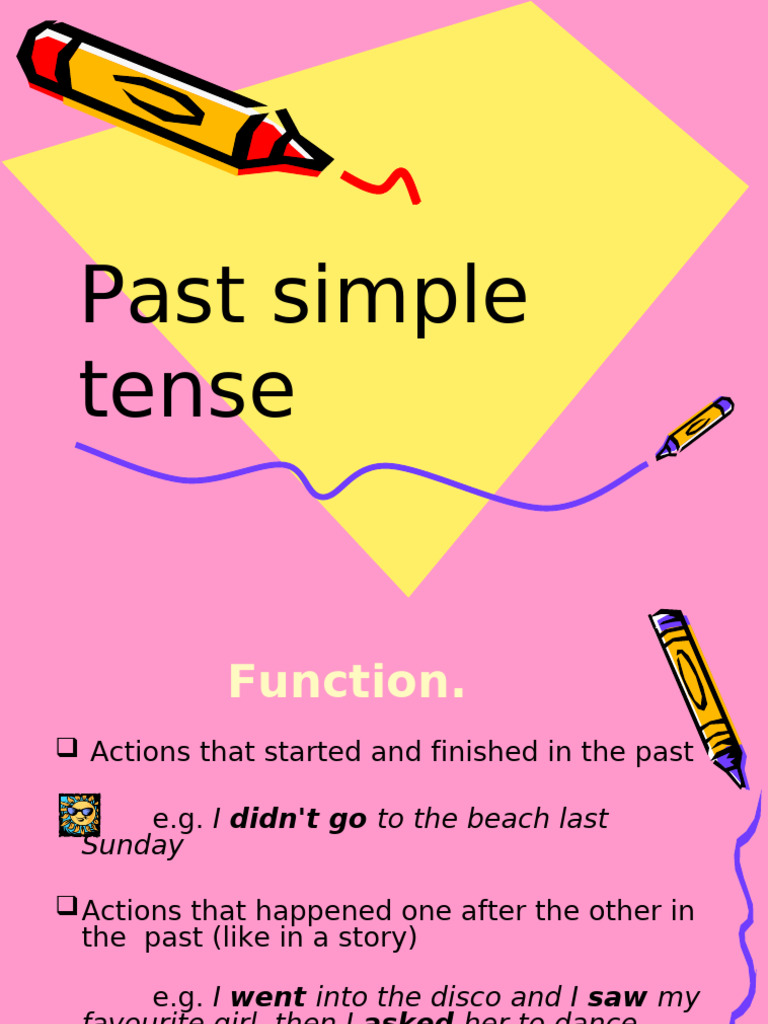 Understanding Past Simple Tense | PDF | Languages | Foreign Language ...