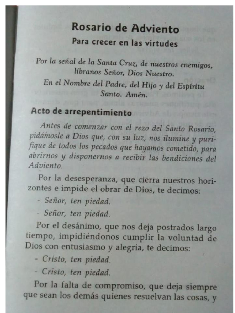 Rosario Adviento P. Gustavo Jamut | PDF