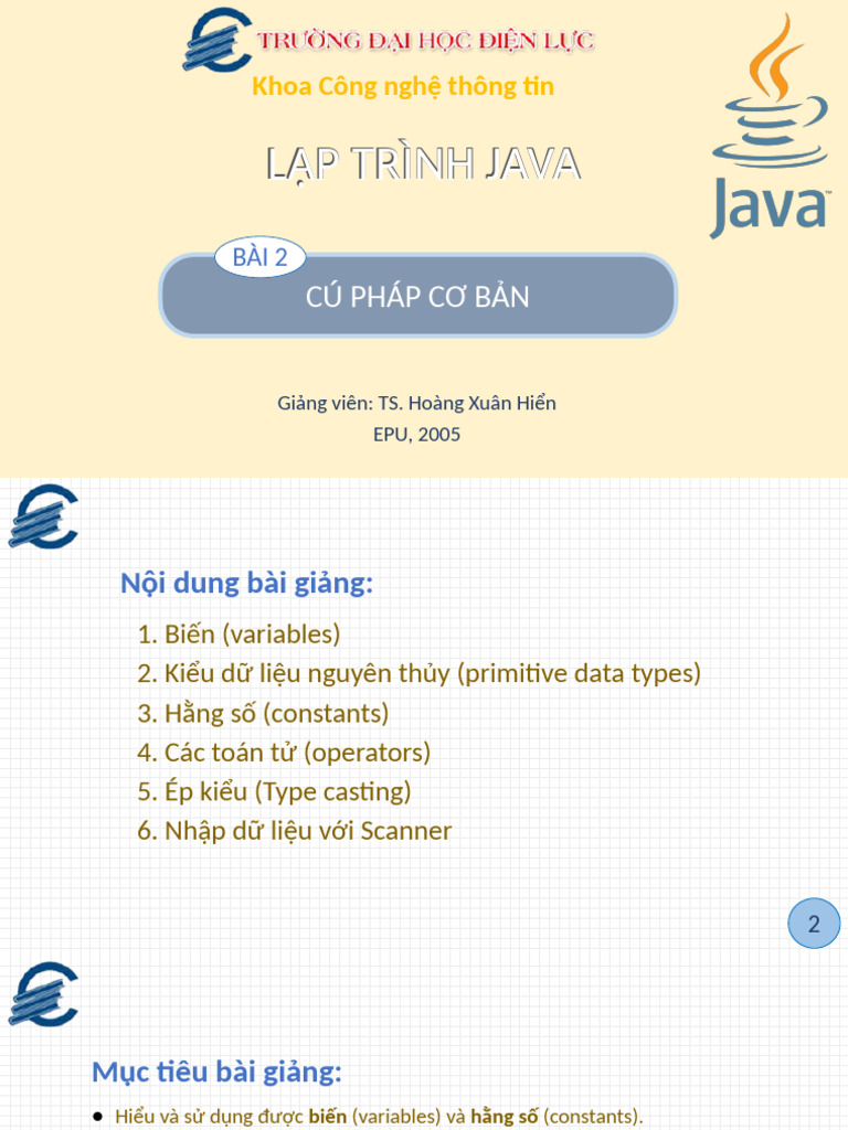 EPU Java Programming 02 | PDF