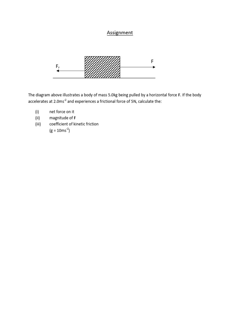 Physics Problem: Force and Friction Calculations | PDF