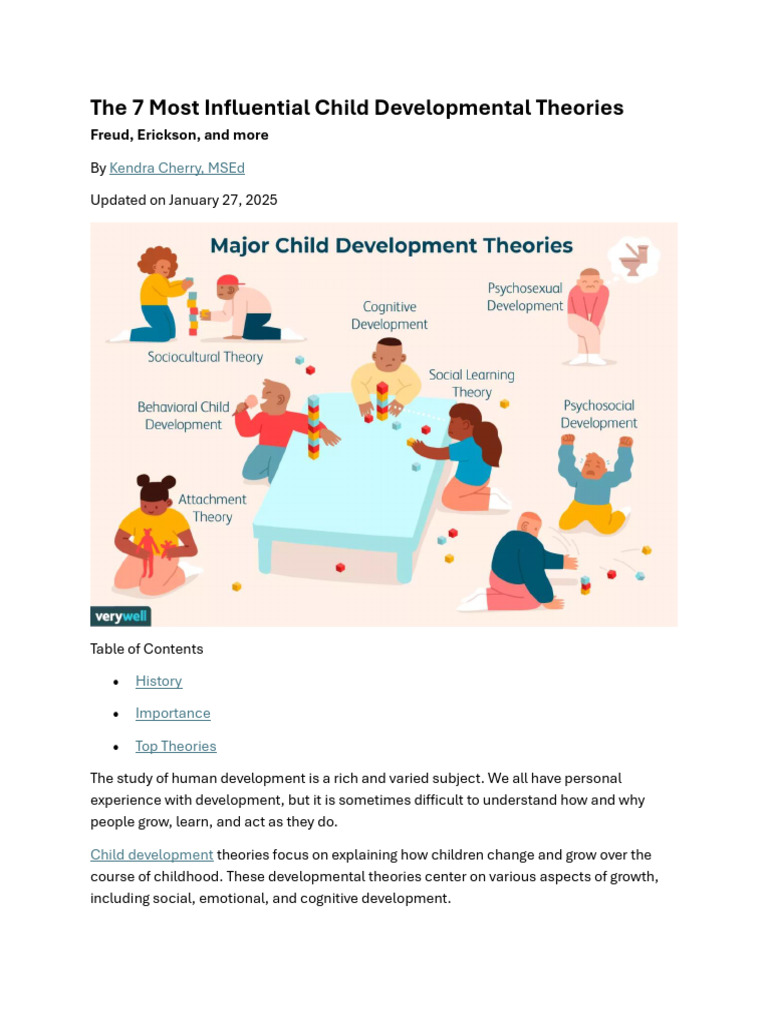 The 7 Most Influential Child Developmental Theories | PDF | Child ...