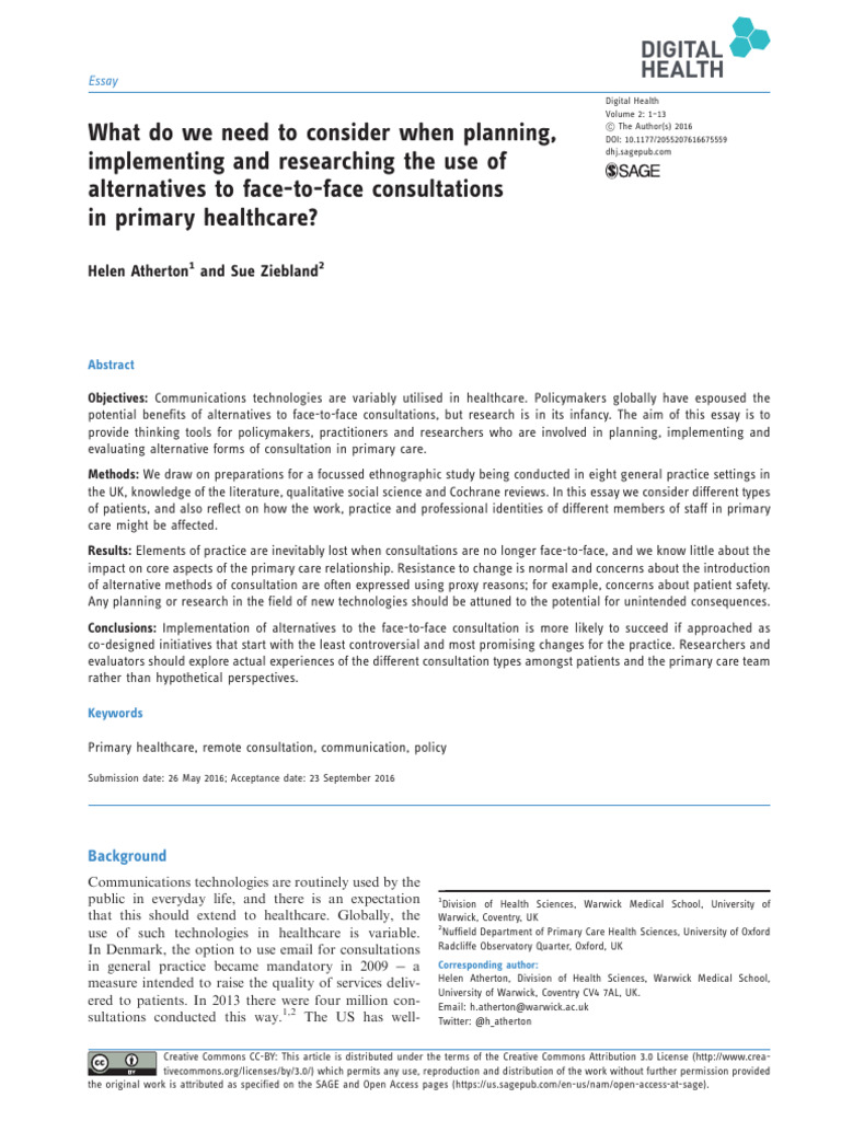 What Do We Need To Consider When Planning, Implementing and Researching ...