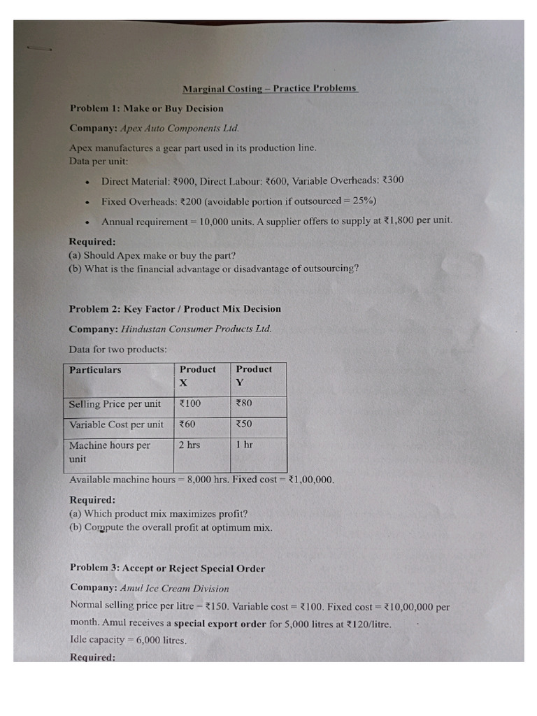 AFM Assignment | PDF