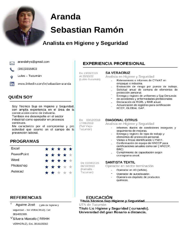 CV Sebastian Aranda | PDF