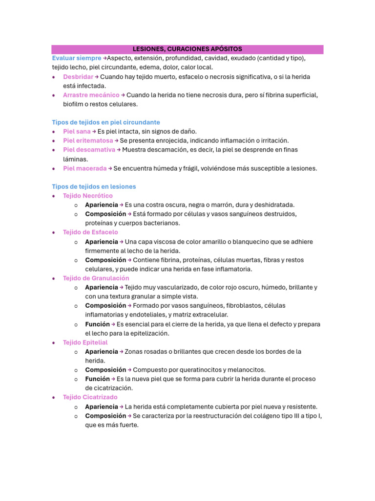 Tipos de úlceras cutáneas y curaciones | PDF | Herida | Inflamación