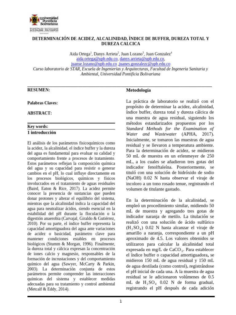 INF4 Ortega Arrieta Gonzalez Lozano | PDF | Química | Valoración