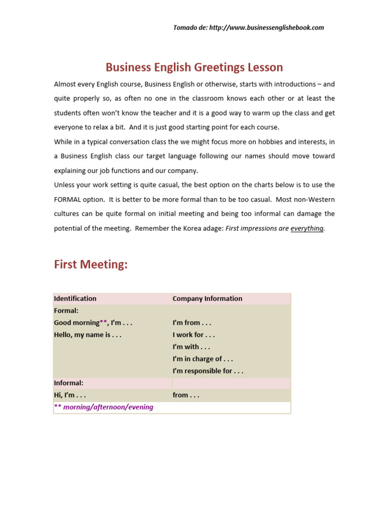 Business English Greetings PDF Compress | PDF