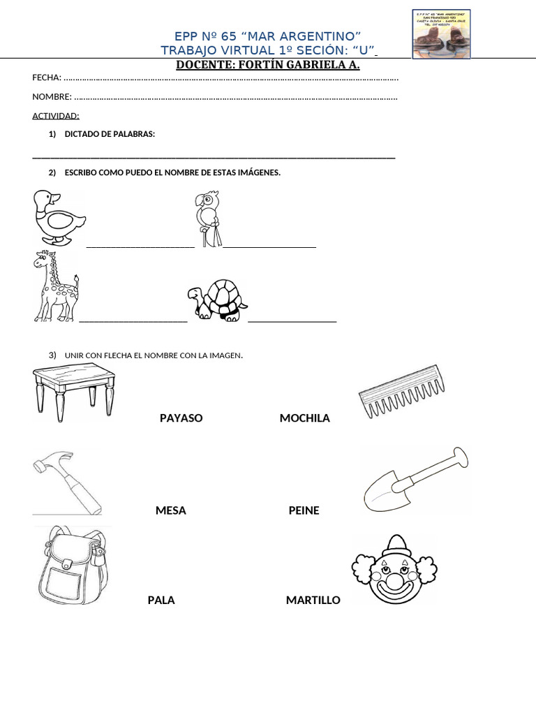 Actividades de Escritura y Dibujo para Niños | PDF