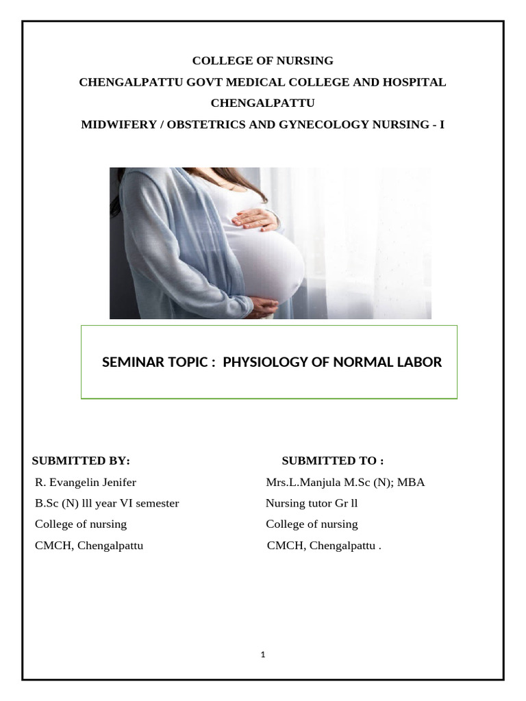 Physiology of Normal Labor Explained | PDF | Childbirth | Uterus