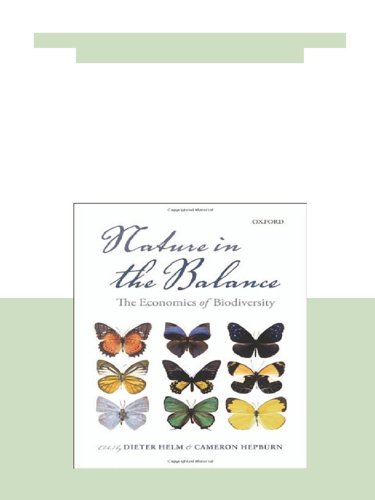 Nature in the Balance The Economics of Biodiversity 1st Edition Dieter ...