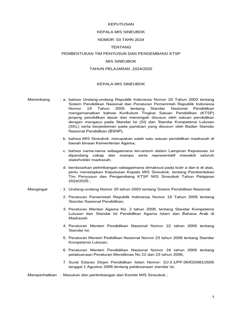 1.KTSP Mis Sineubok 2024 | PDF