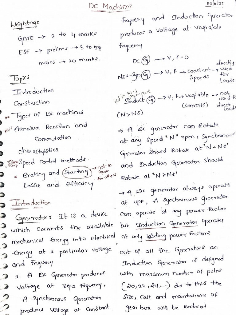 DC Machines Notes | PDF