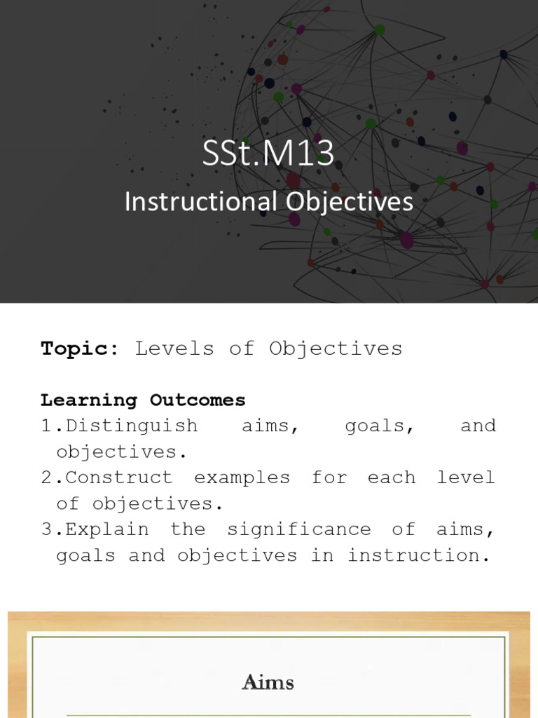 Understanding Instructional Objectives | PDF