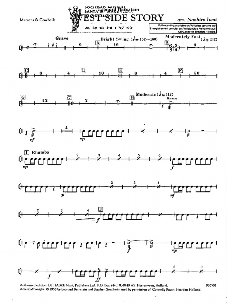 Marcas & Cowbells Music Arrangement | PDF