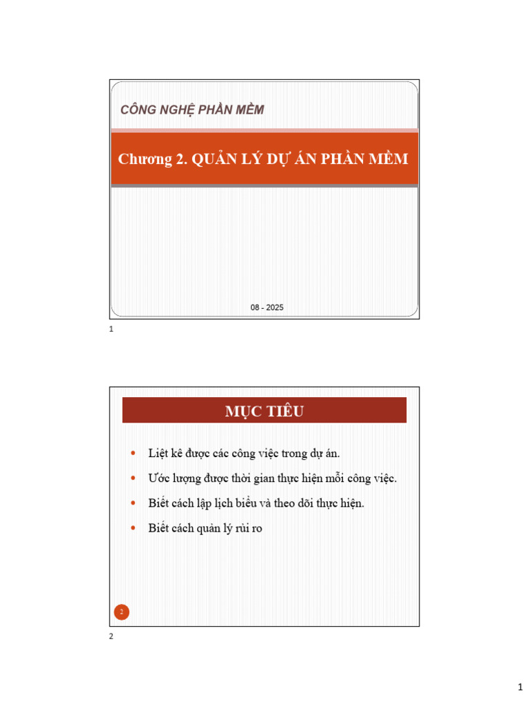 Chuong 2. Quan Ly Du an Phan Mem_V2_2025_SV | PDF