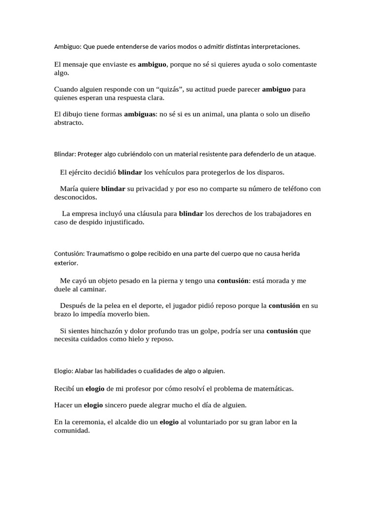 Practica de Español ORACIONES | PDF