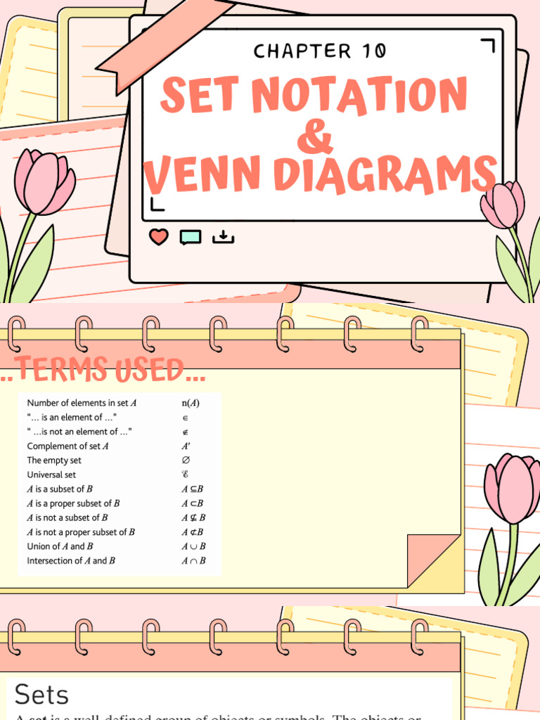 Chapter 10 Set Notation and Venn Diagram | PDF