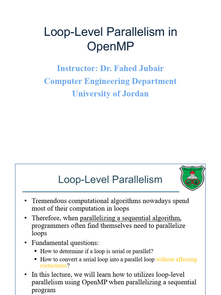 OpenMP Loop-Level Parallelism Guide | PDF | Parallel Computing | Graph ...