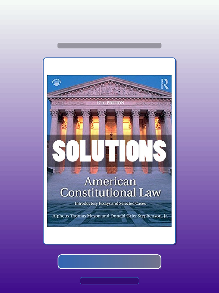 Ultimate Bundle American Constitutional Law Introductory Essays and ...