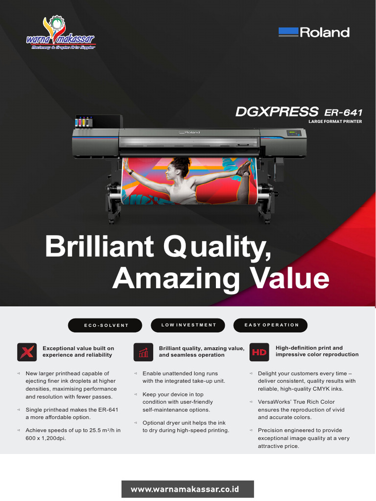 Dgxpress Er-641 Indoor Roland | PDF | Printer (Computing) | Printing