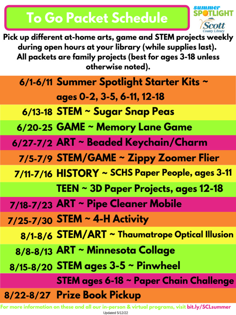 2022 To Go Schedule Sign REV | PDF