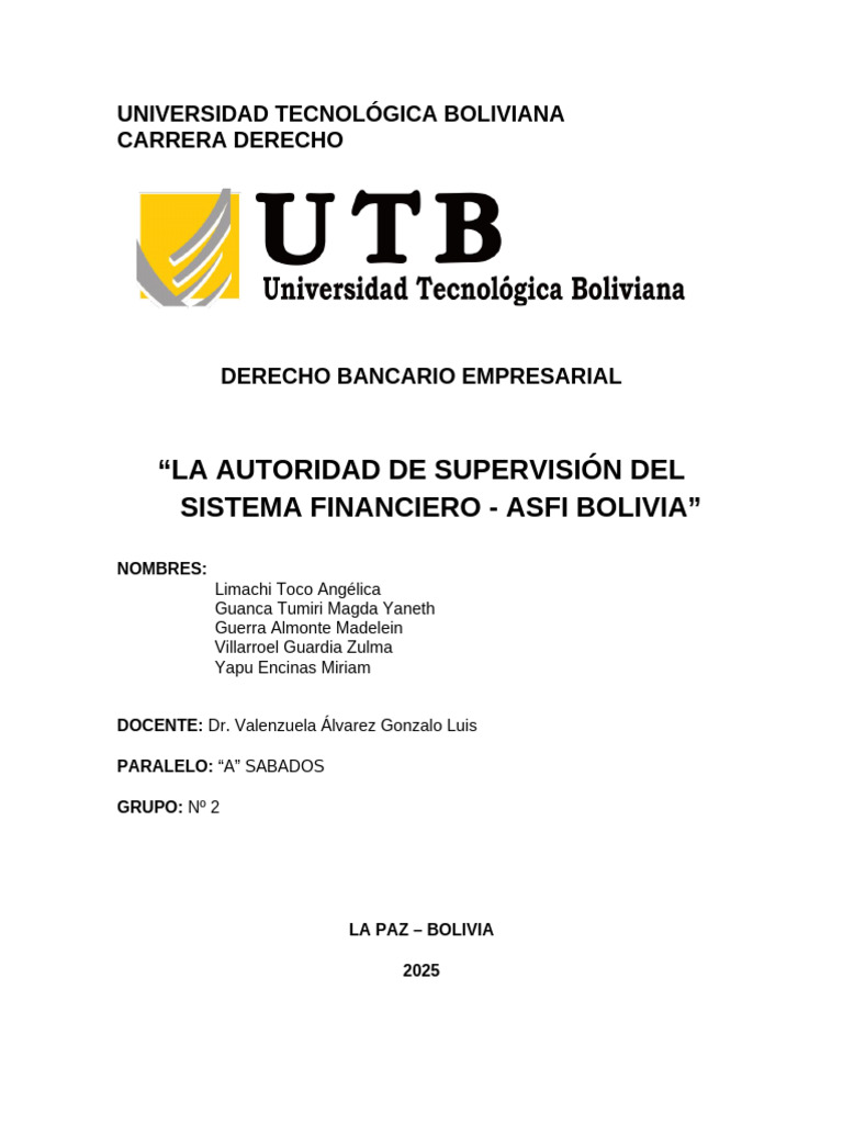 ASFI - FUNCIONES | PDF | Bancos | Sistema financiero
