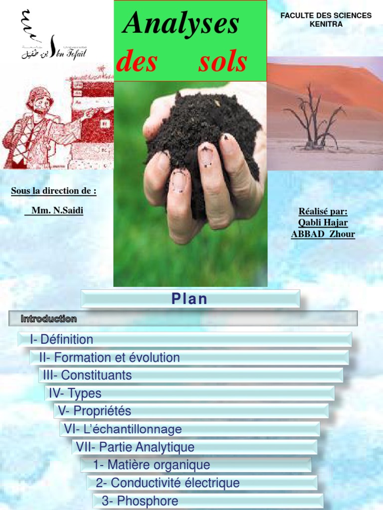 Lanalyse Du Sol Convert - Final.ppt1 | PDF | Matière organique | Sol (pédologie)