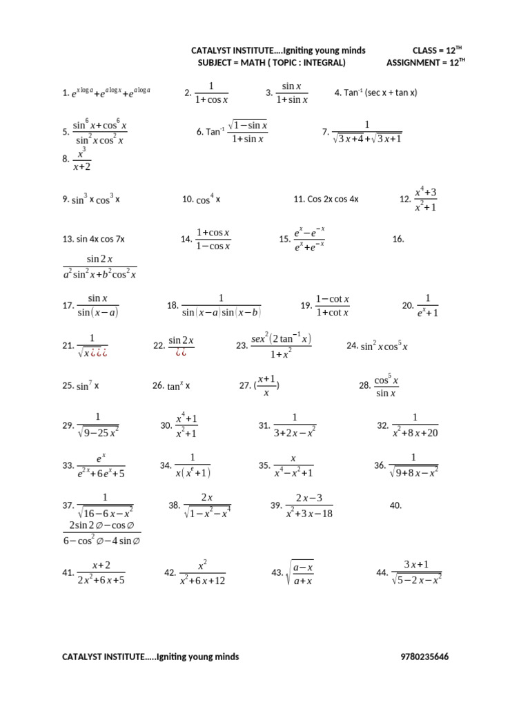 Assignment 12th Integral | PDF | Chess Theory | Chess Openings