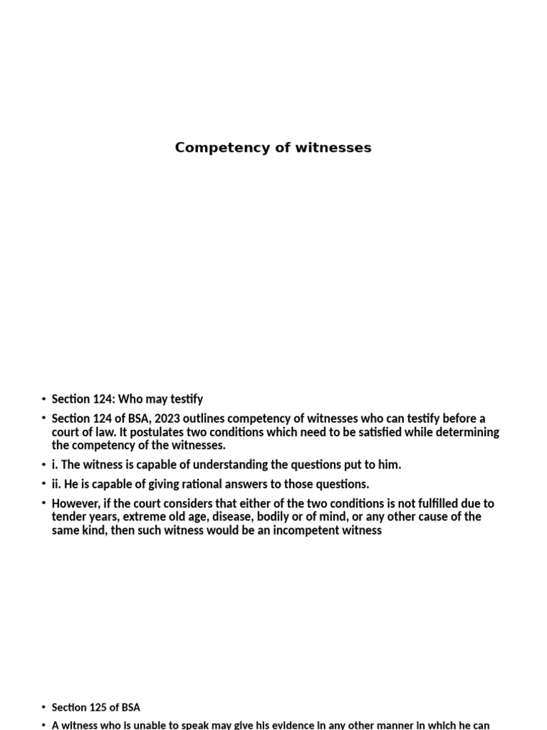 Witness Competency and Privileged Communication | PDF | Aiding And ...