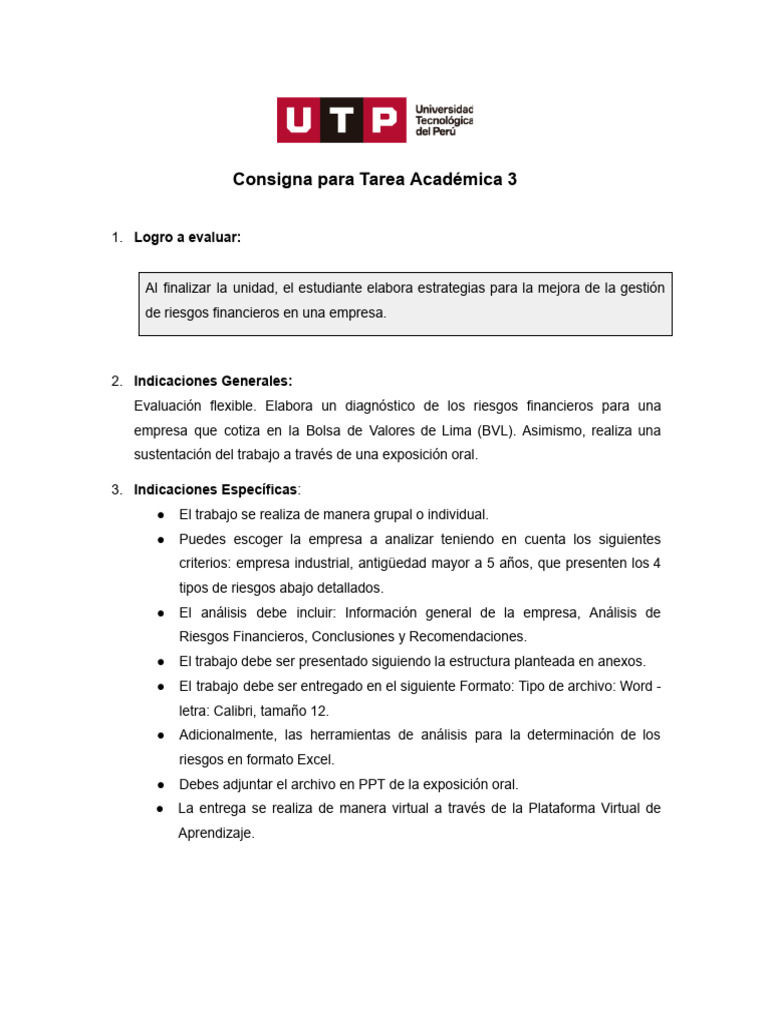 TA3_INDICACIONES Y RÚBRICA_A65C_V4 | PDF | Rúbrica (Académica)