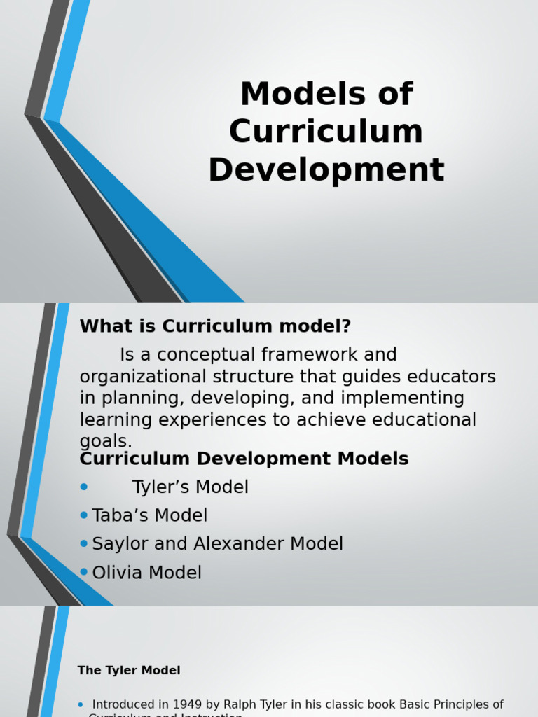 Models of Curriculum Development - 1 | PDF | Curriculum | Learning