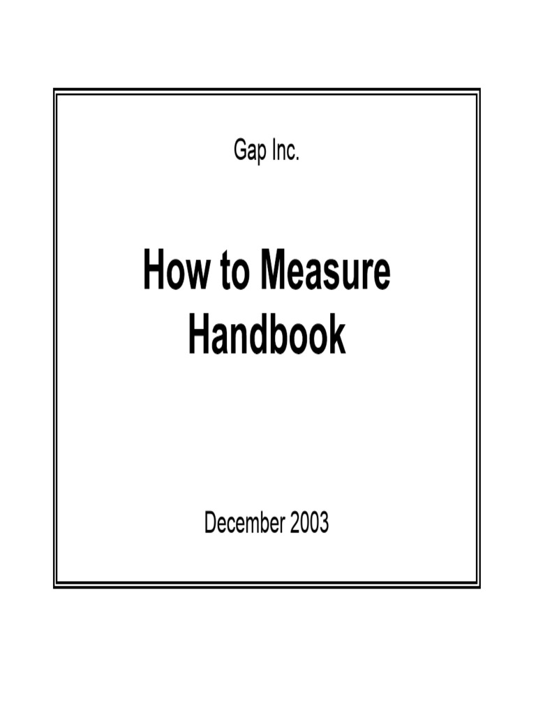 GAP - How To Measure | PDF | Seam (Sewing) | Clothing