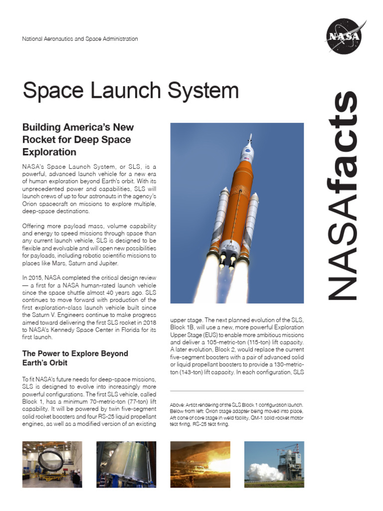 NASA's Space Launch System Overview | PDF | Space Launch System | Orion ...