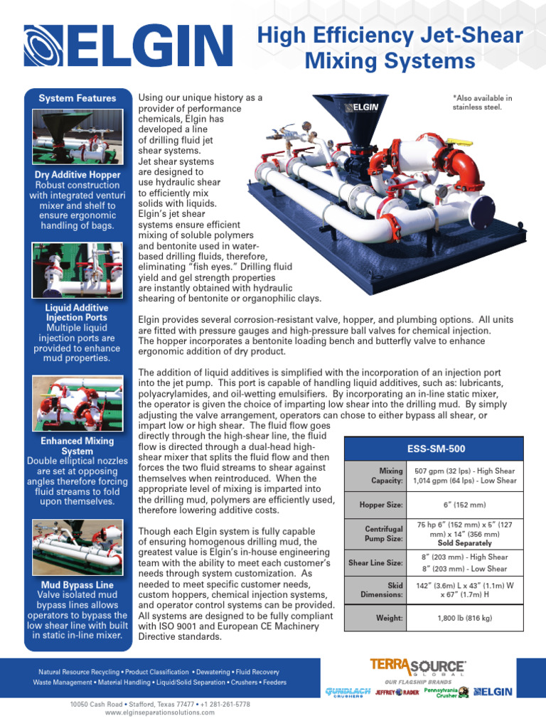 High Efficiency Jet-Shear Mixing Systems | PDF | Valve | Pump