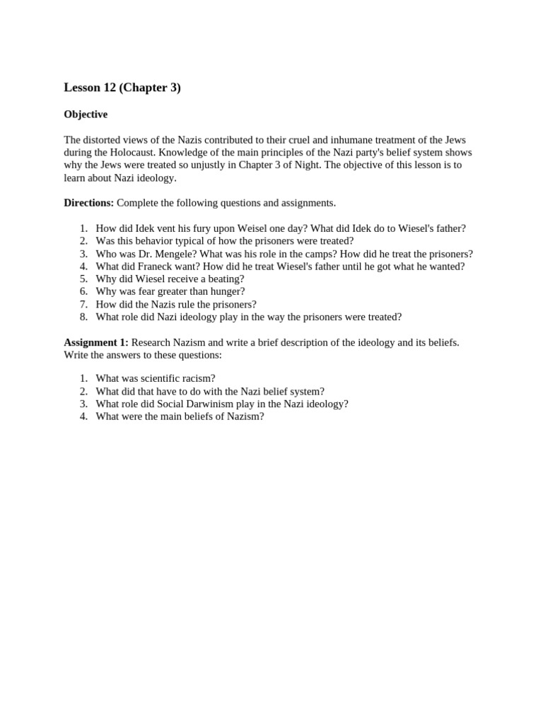 Night_ Lesson 12 (From Chapter 3) | PDF