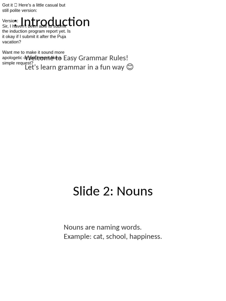 Grammar Rules Presentation | PDF
