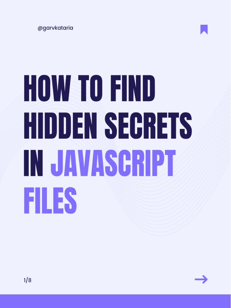 How To Find Secrets in Javascript Files | PDF