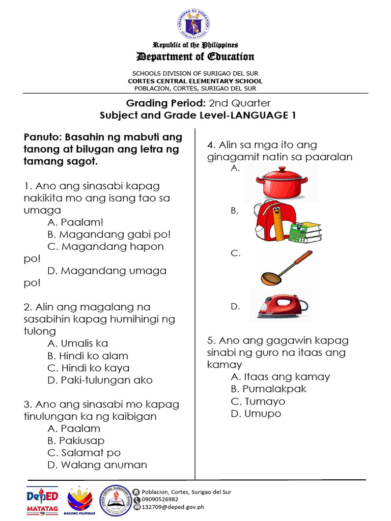 Language PT Q2 Final | PDF